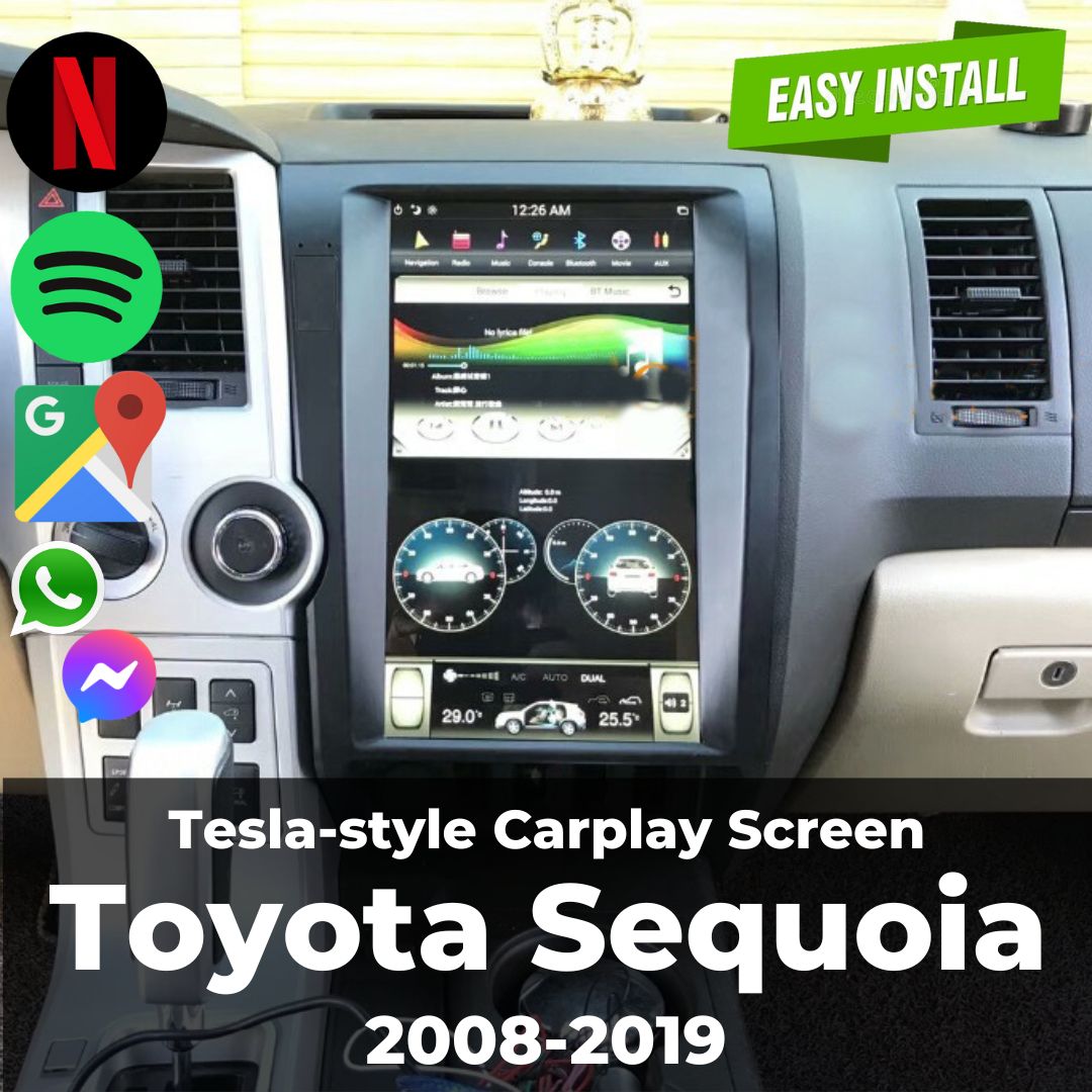 Toyota Sequoia 2008-2019 | Tesla-style CarPlay Screen