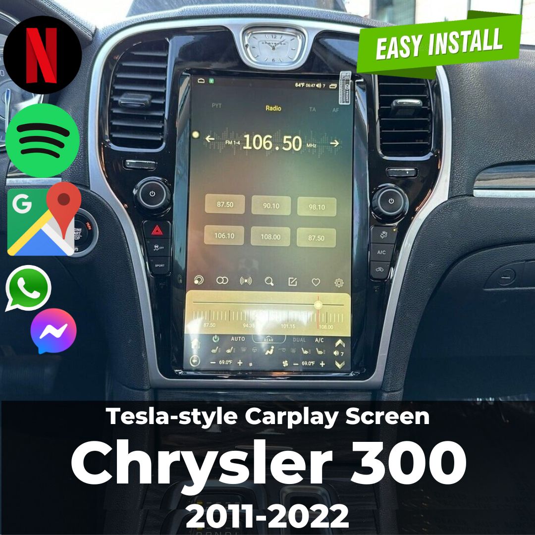 Chrysler 300 Tesla Screen Radio Upgrade – Merge Screens