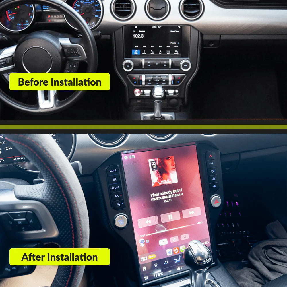 Ford Mustang Tesla Screen Upgrade 2010-2020 - Mergescreens