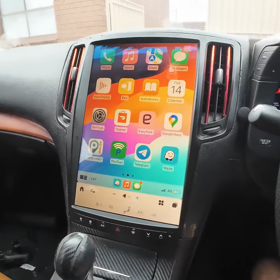 Touch Screen CarPlay Infiniti G37 Tesla Screen Upgrade