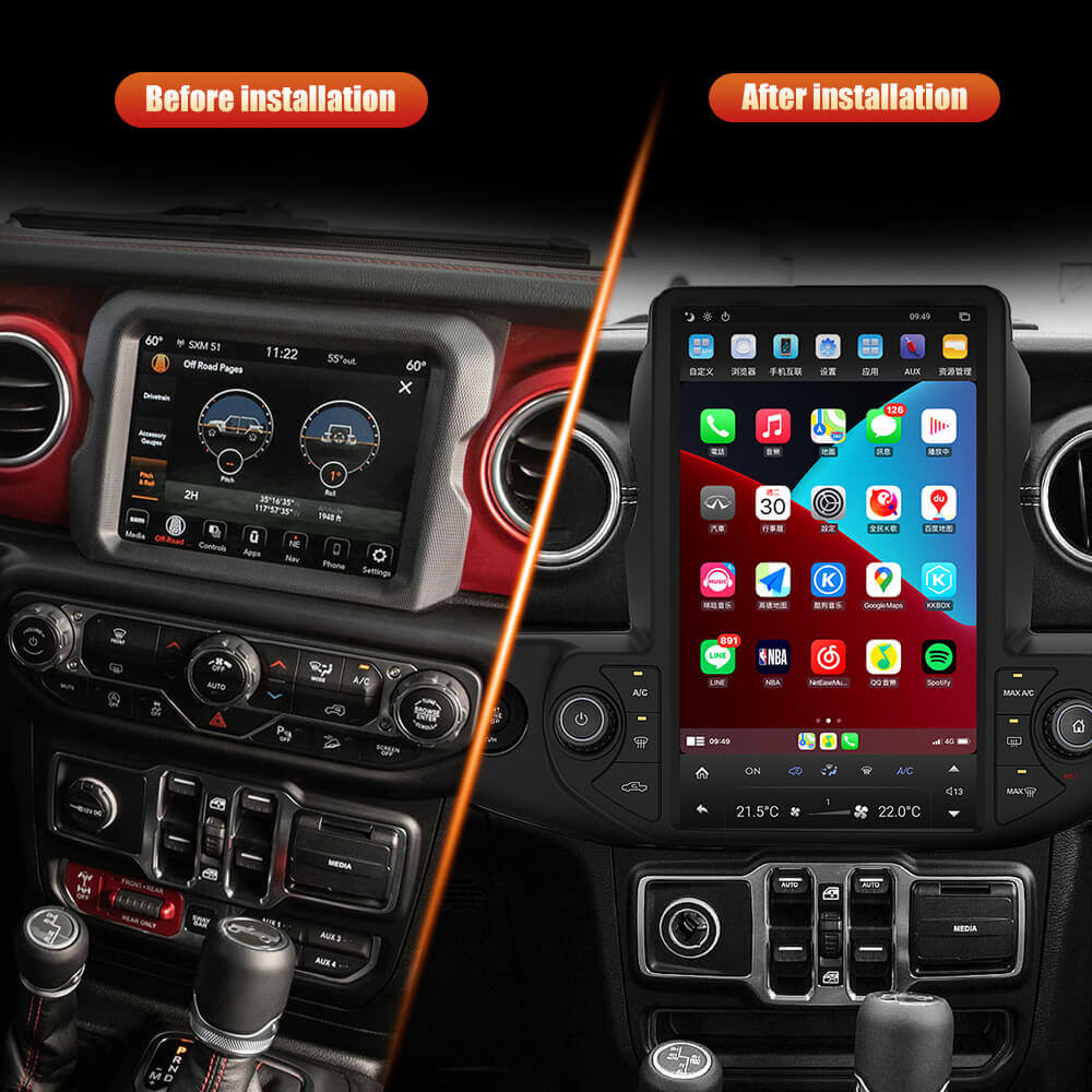 Jeep Wrangler Tesla Screen Upgrade