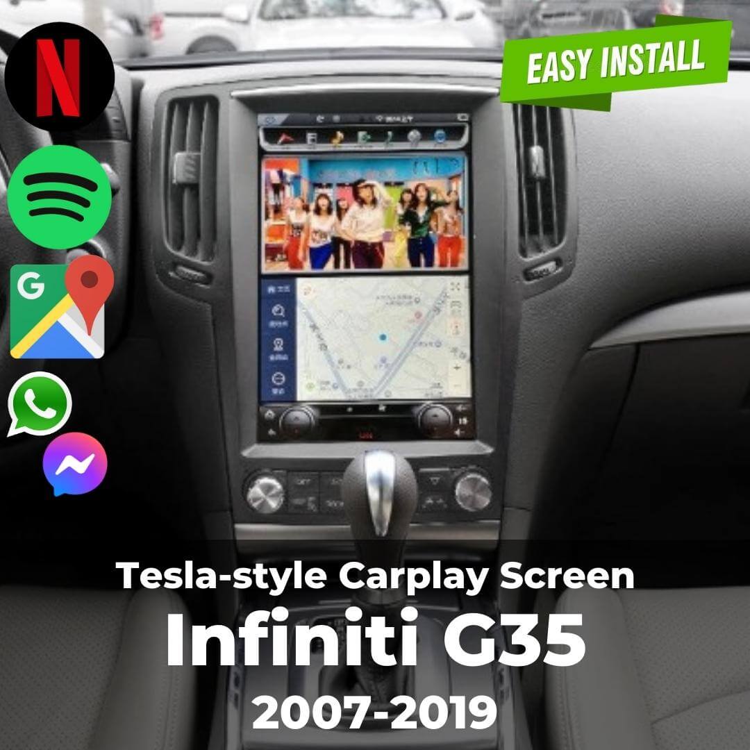 CarPlay Touch Screen Infiniti G35 Tesla Screen Upgrade – Merge Screens