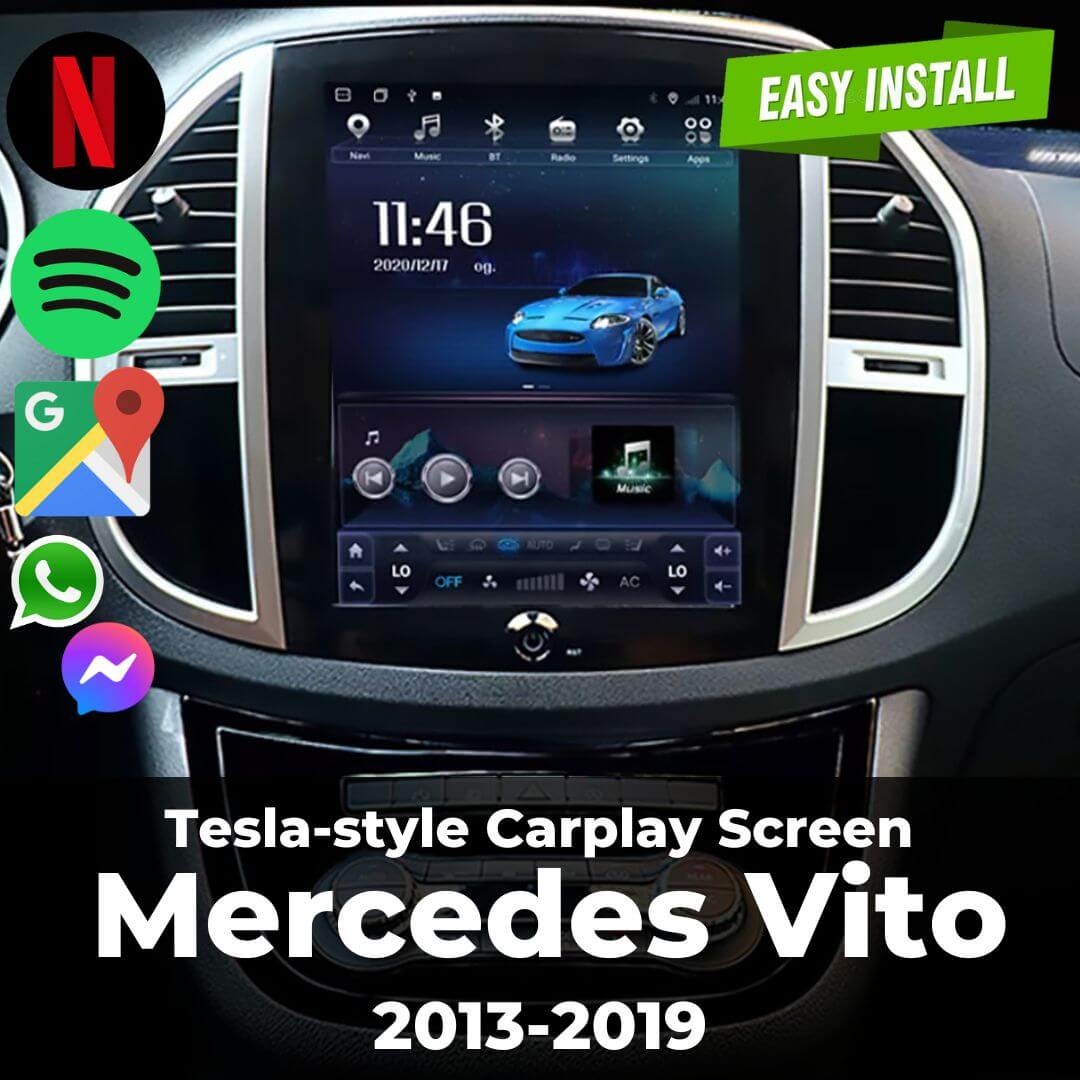 Mercedes Benz Vito | Tesla-style Carplay Screen – Merge Screens