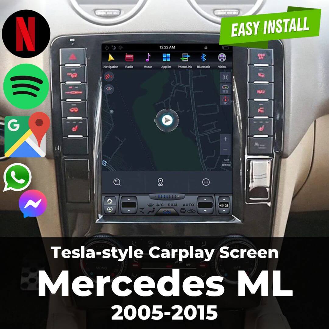 Mercedes Benz ML | Tesla-style Carplay Screen