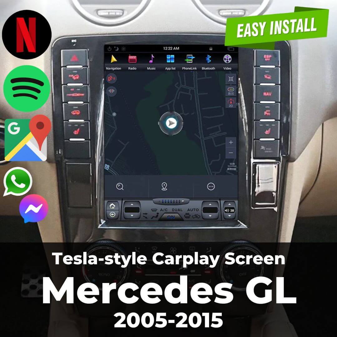 Tesla-style Mercedes Benz GL Class Radio Screen Upgrade – Merge Screens