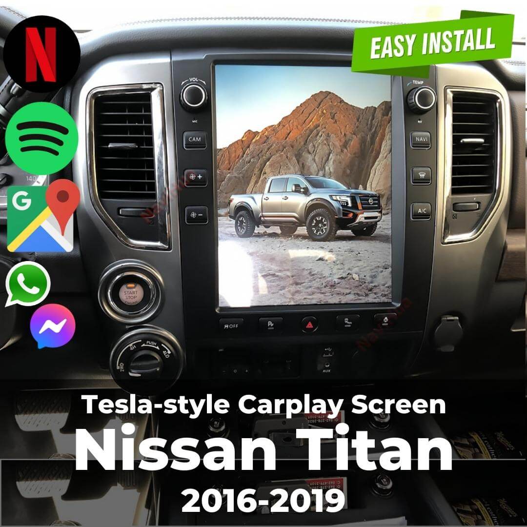 Nissan Titan Tesla-style CarPlay Radio Upgrade